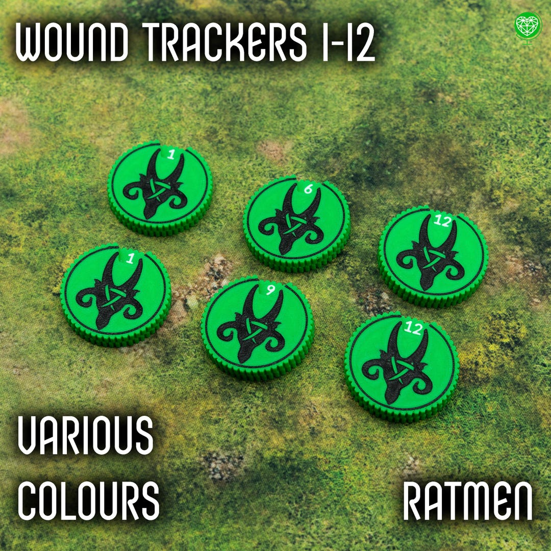 Wound Tracker for Tabletop Games – 12 Wounds With Customizable Colors ...
