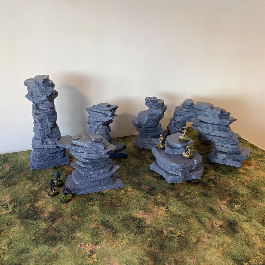 Tabletop Terrain - Desert Rocks - Txarli Factory - Etsy
