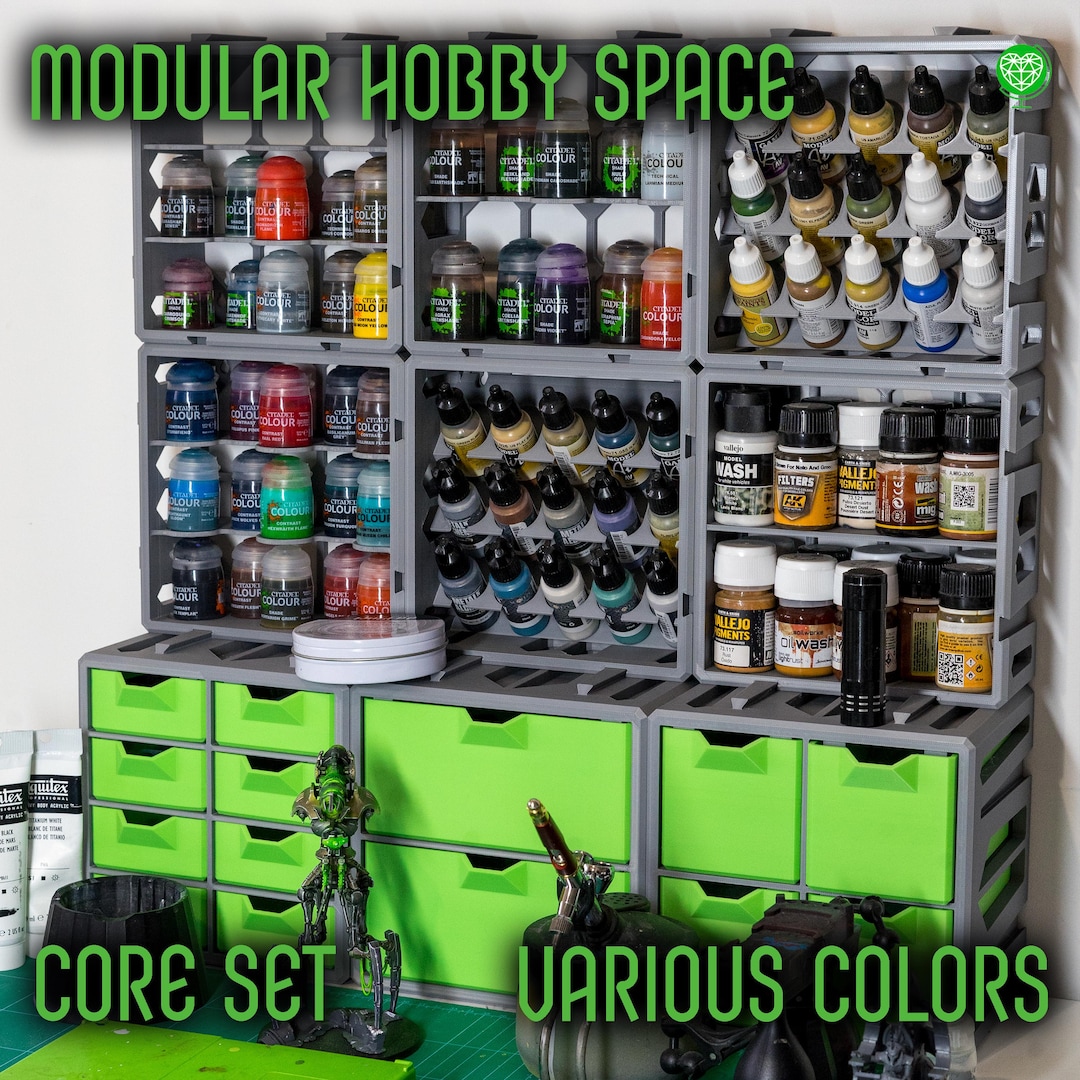 Modular Paint Organizer: Hobby Zone Craft Storage With Drawers - Etsy