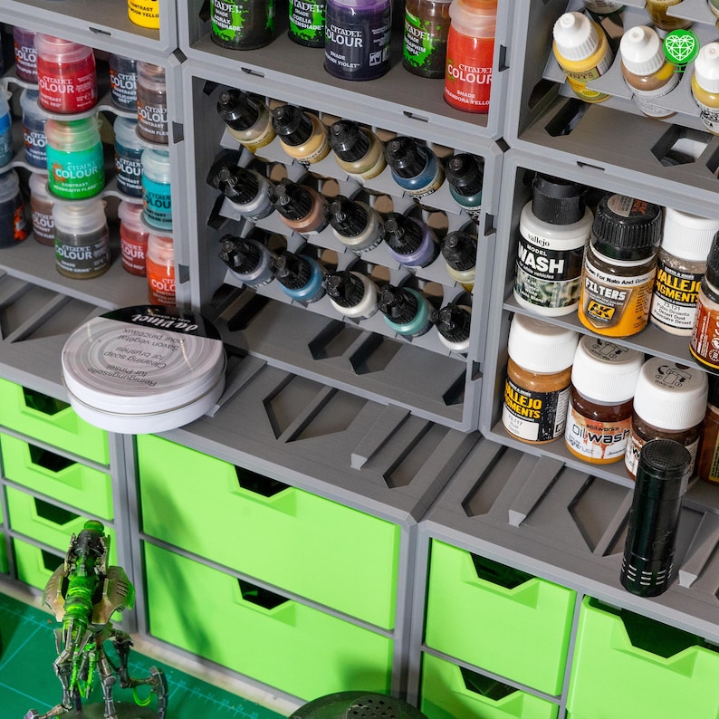 Modular Paint Organizer: Hobby Zone Craft Storage With Drawers - Etsy