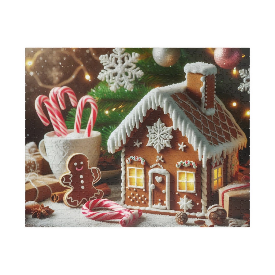 Gingerbread House - Puzzle - Holiday Winter Christmas 500 Piece Puzzle ...