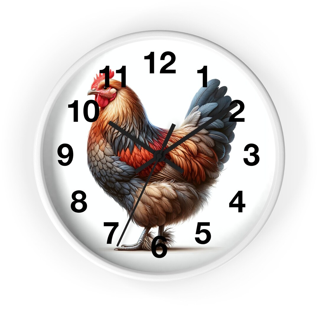 Chicken Clock Farm Kitchen Living Room Decor Animal Chick Decoration ...