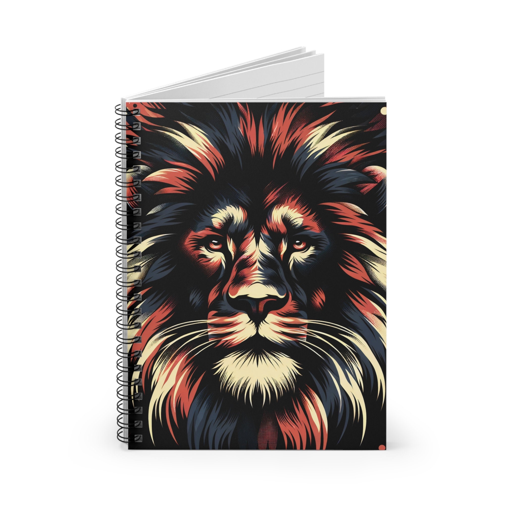 Regal Lion Notebook Nature Animal Spiral Notebook Ruled Line 118 Page ...