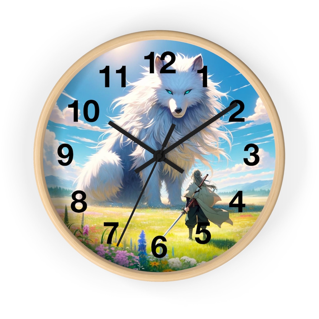 Anime Clock Beast Spirit Wall Clock Action Scene - Etsy