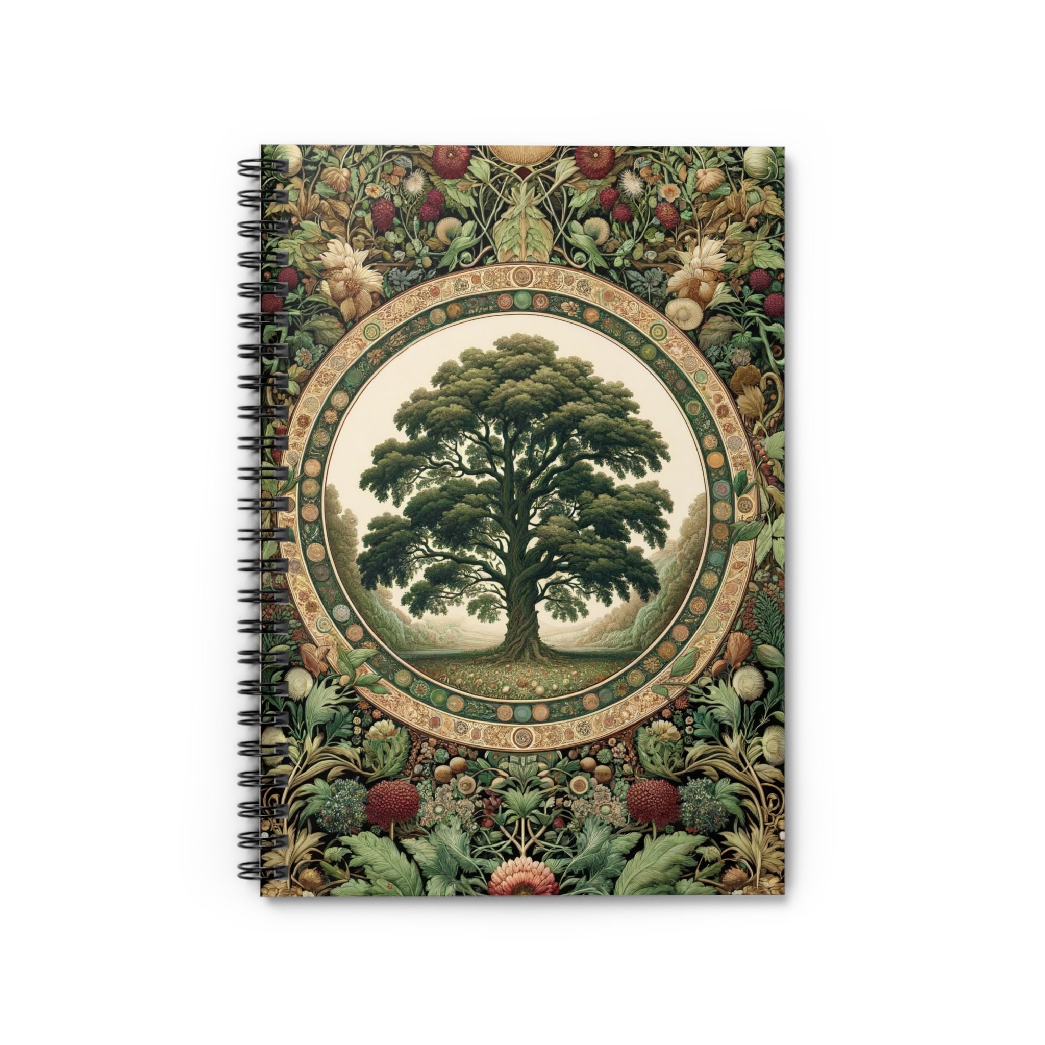 Elegant Tree of Life Notebook Nature Diary Botanical Floral Spiral ...