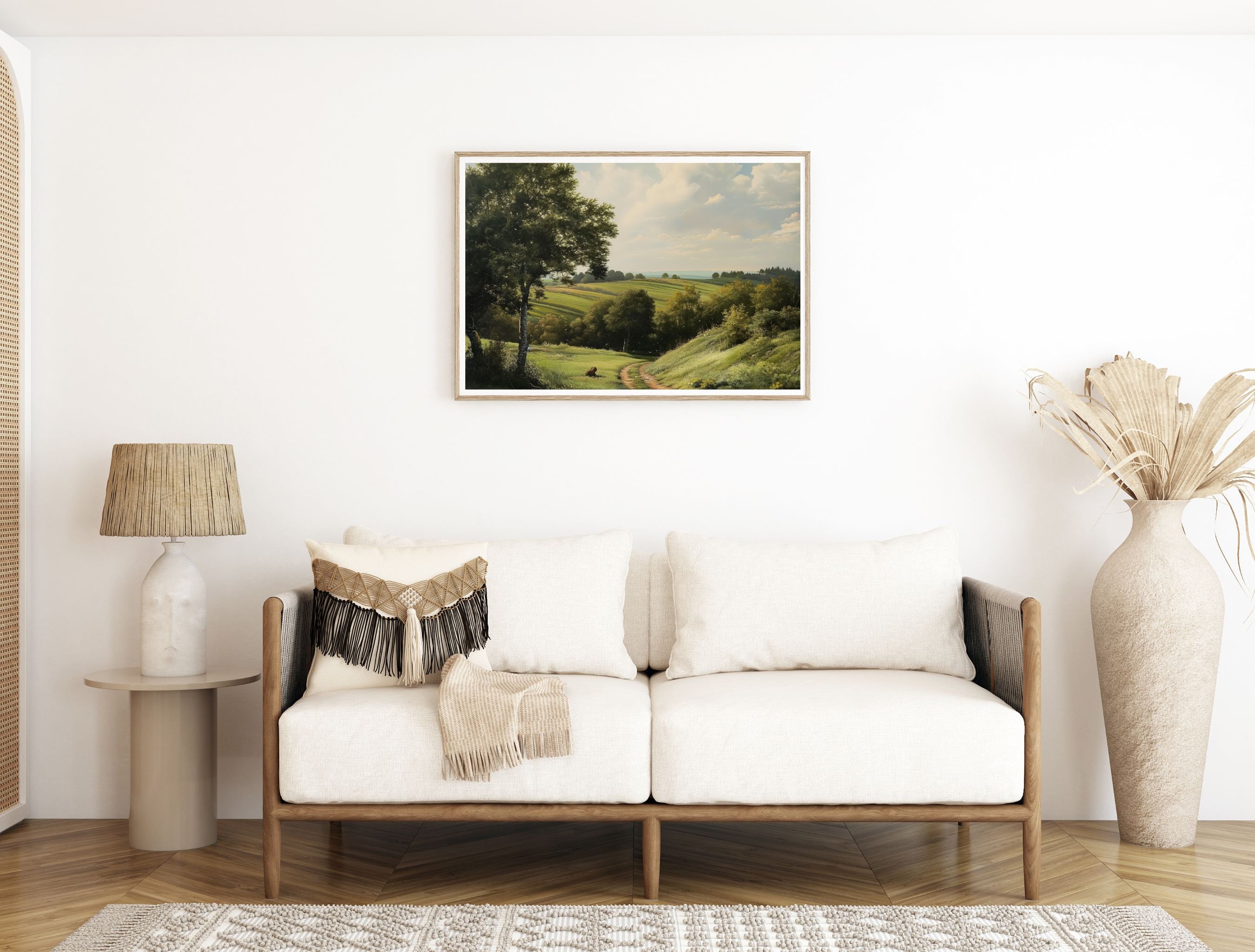 PRINTABLE Cozy Landscape Art Vintage Print Country Landscape Painting ...