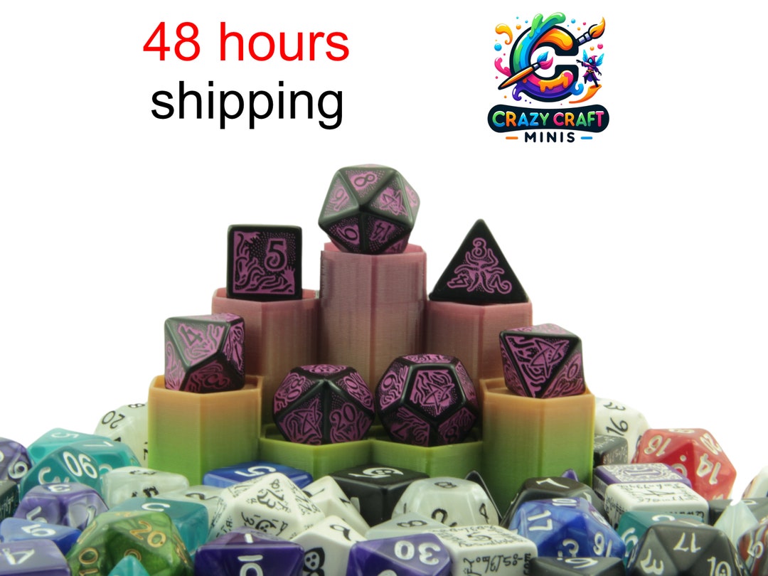 Dice Display Dnd RPG 3D Printed Phisical Product Filament - Etsy