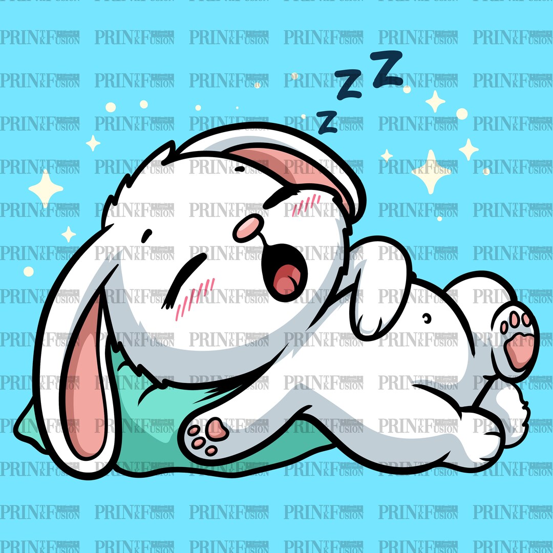 Sleeping Lazy Bunny SVG - Etsy