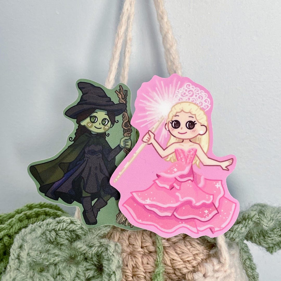 Wicked Elphaba Galinda Fanart - Cute Sticker (2.5 Inch) - Etsy