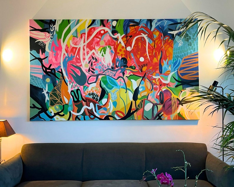 Custom Abstract Art, Canvas Painting From Photo, Personalized Framed ...