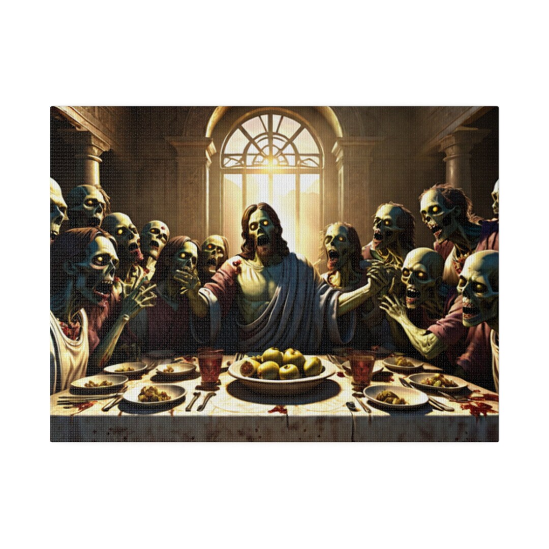Last Supper Zombies AI Art on Matte Canvas - Etsy