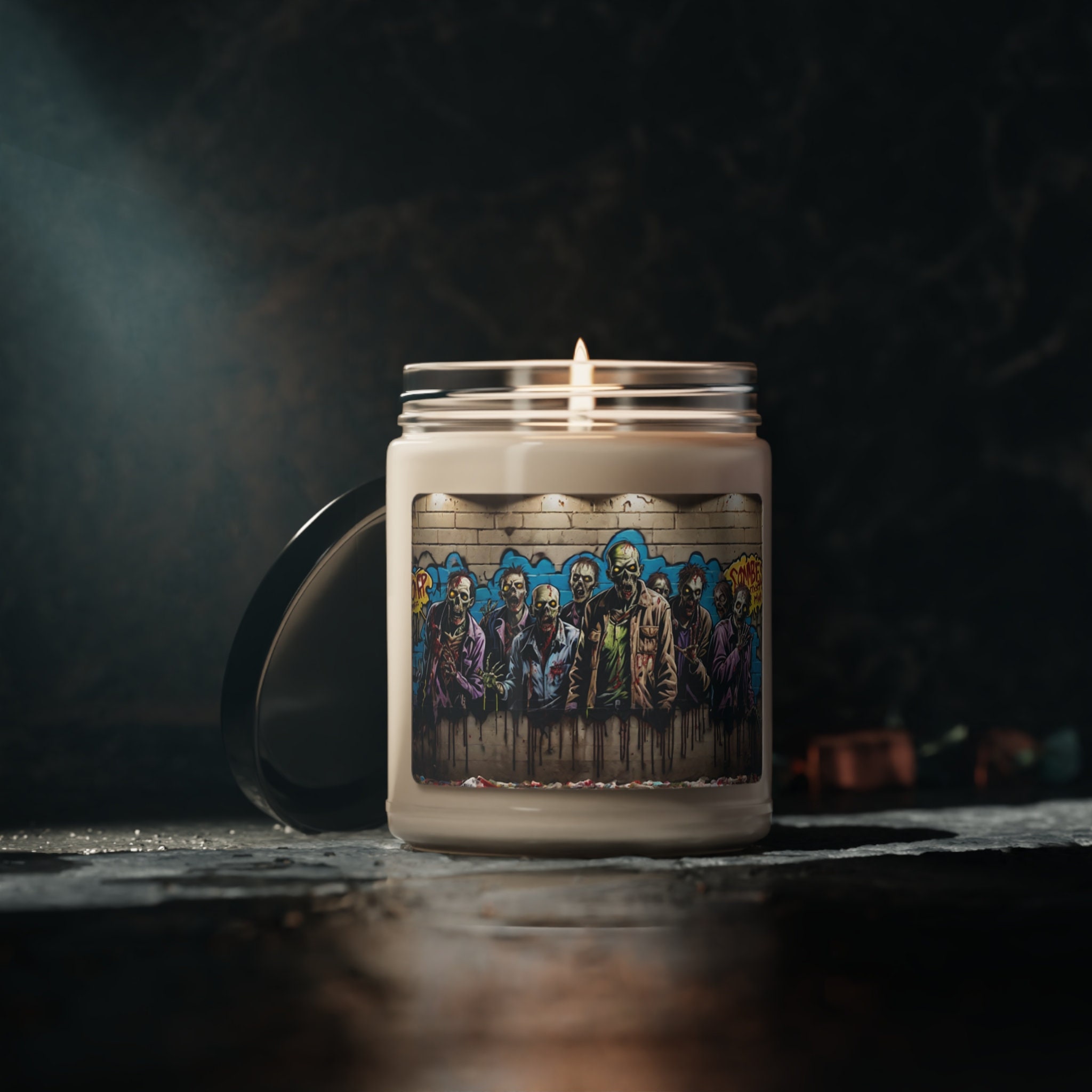 AI Zombie Art & Graffiti Soy Candles, Undead Scents for Halloween ...