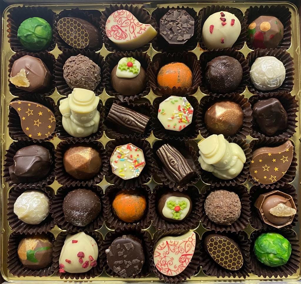Luxury British Handmade Christmas Chocolate Selection - Etsy UK