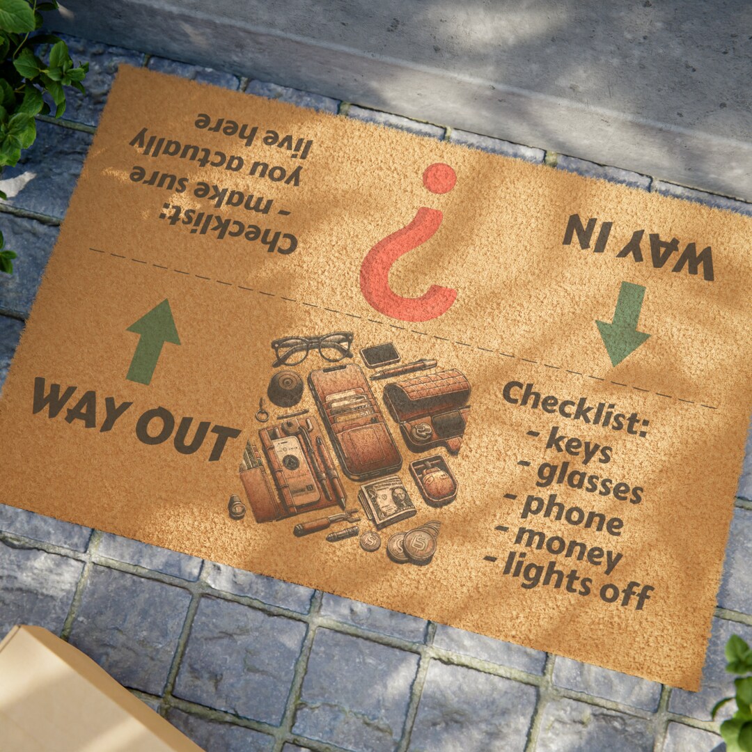 Funny Elderly Checklist Doormat – Retirement Gag Gift | Humorous ...