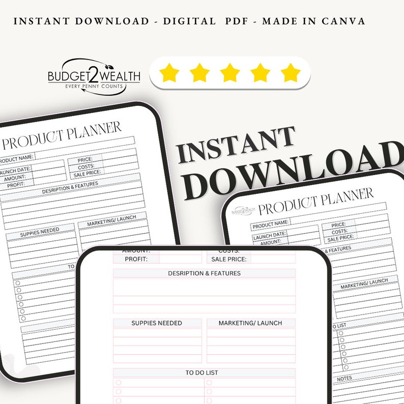 Product Planner, Product Launch Template, Small Business Template ...