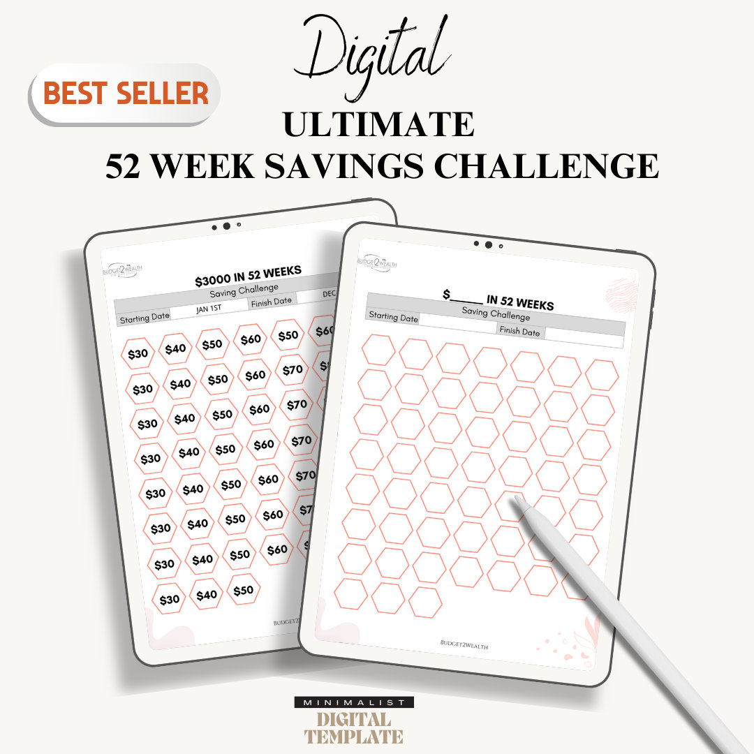 52 Week Savings Challenge Printable, 52 Weeks Money Saving Challenge ...