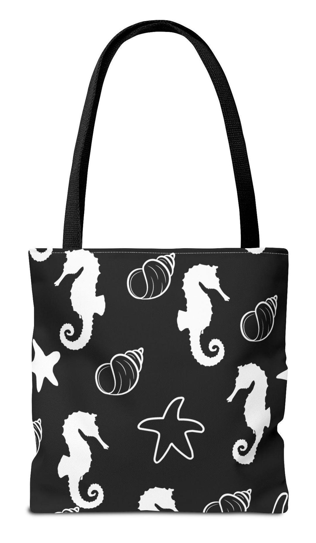 Tote Bag Sea Animals, Ocean Life Beach Bag, Nautical Shopping Bag ...