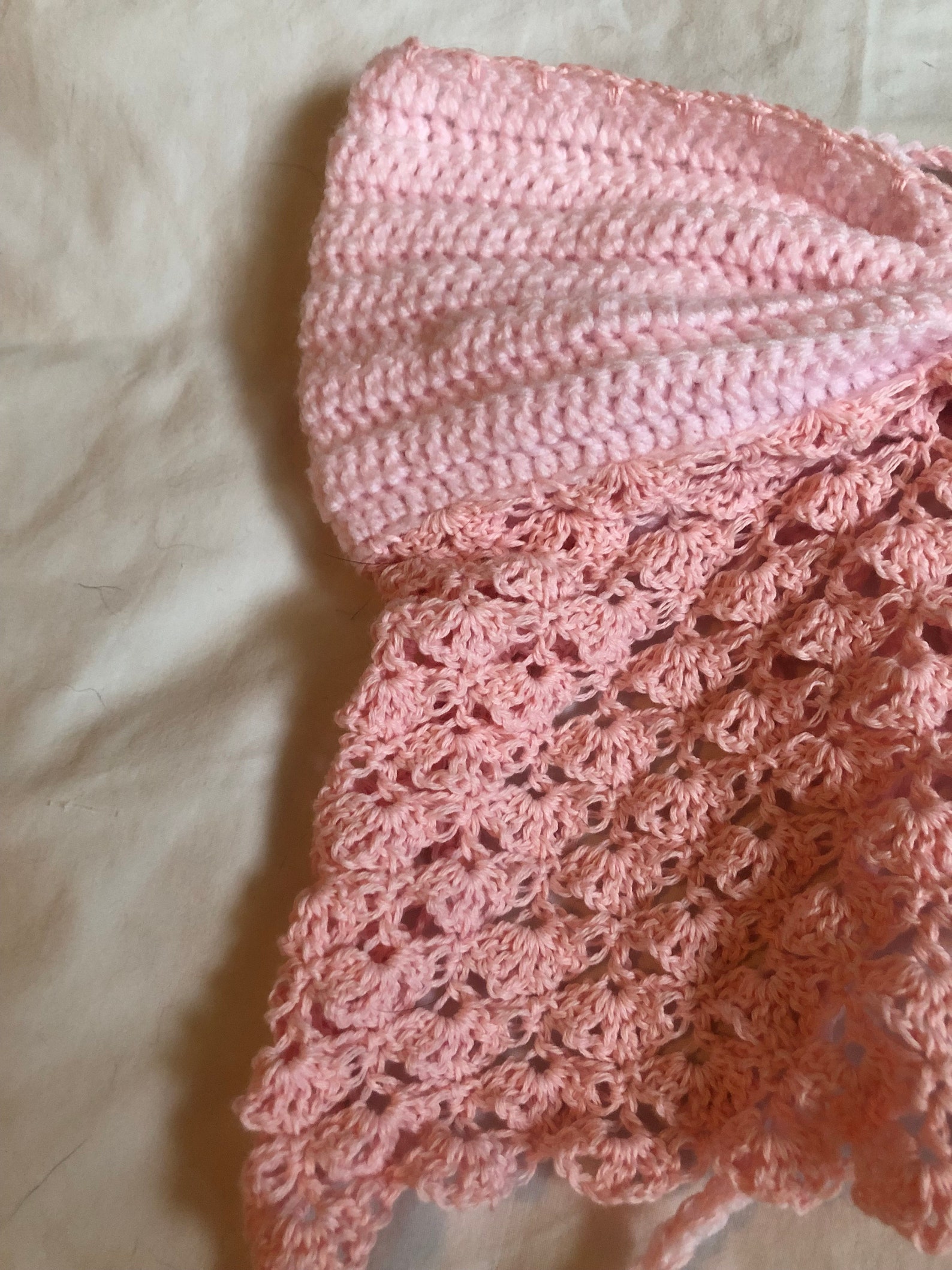 Pink Crochet Lace Top - Etsy