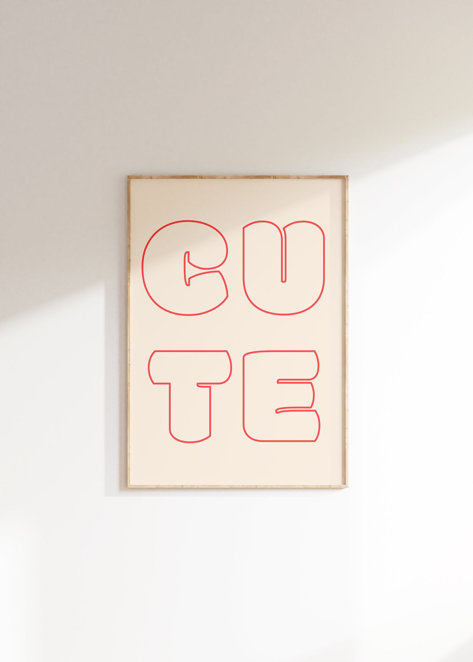 Maximalist Cute Poster Red Printable Wall Art Modern Posters Girl ...