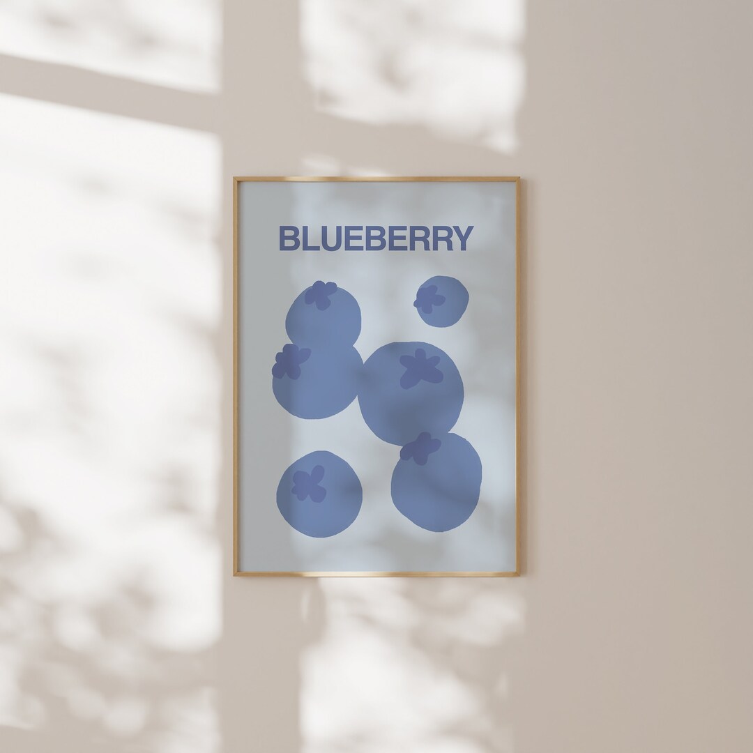 Printable Blueberry Wall Art , Printable Wall Poster, Bedroom Wall Art ...