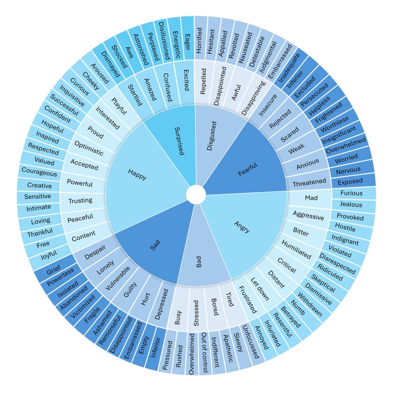 Blue Feelings Wheel - Etsy