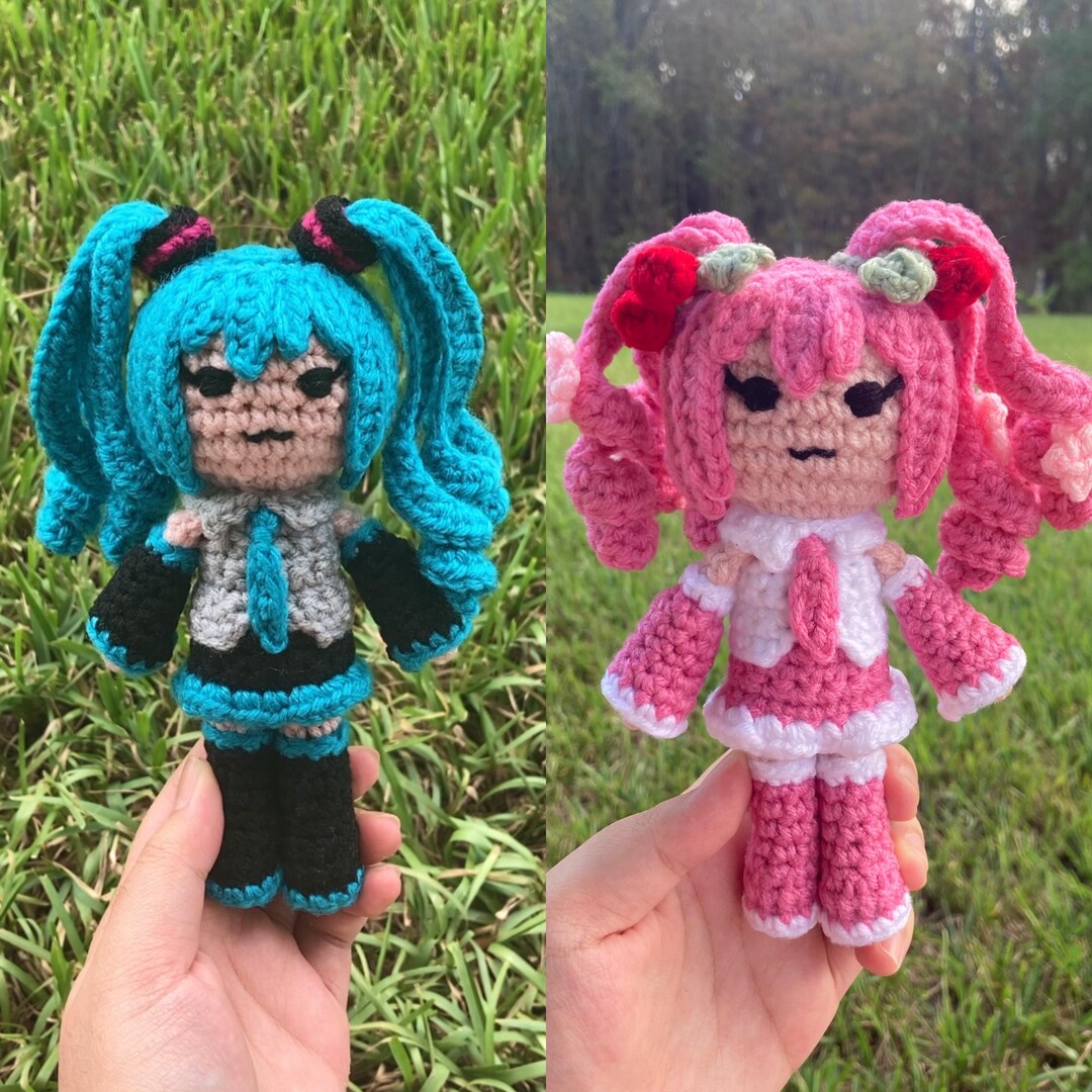 Hatsune Miku Sakura Miku Crochet Doll Cute Vocaloid - Etsy