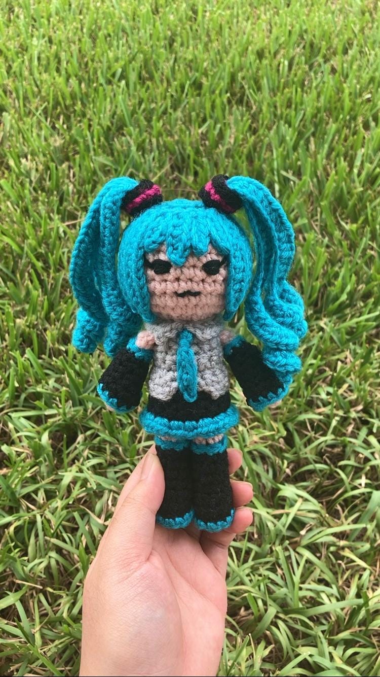 Hatsune Miku Sakura Miku Crochet Doll Cute Vocaloid - Etsy