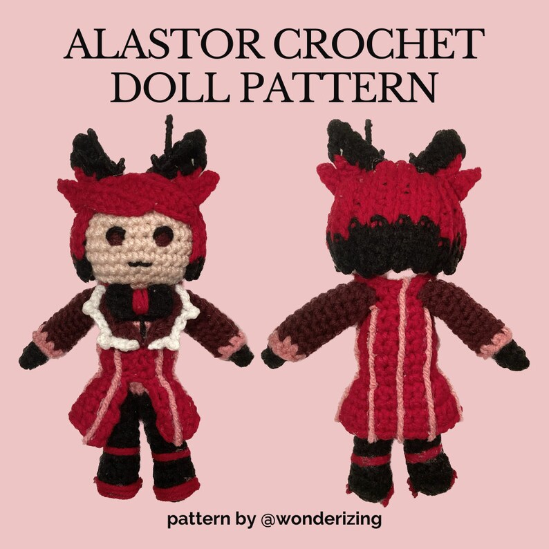 PDF PATTERN: Alastor Hazbin Hotel Crochet Doll - Etsy UK