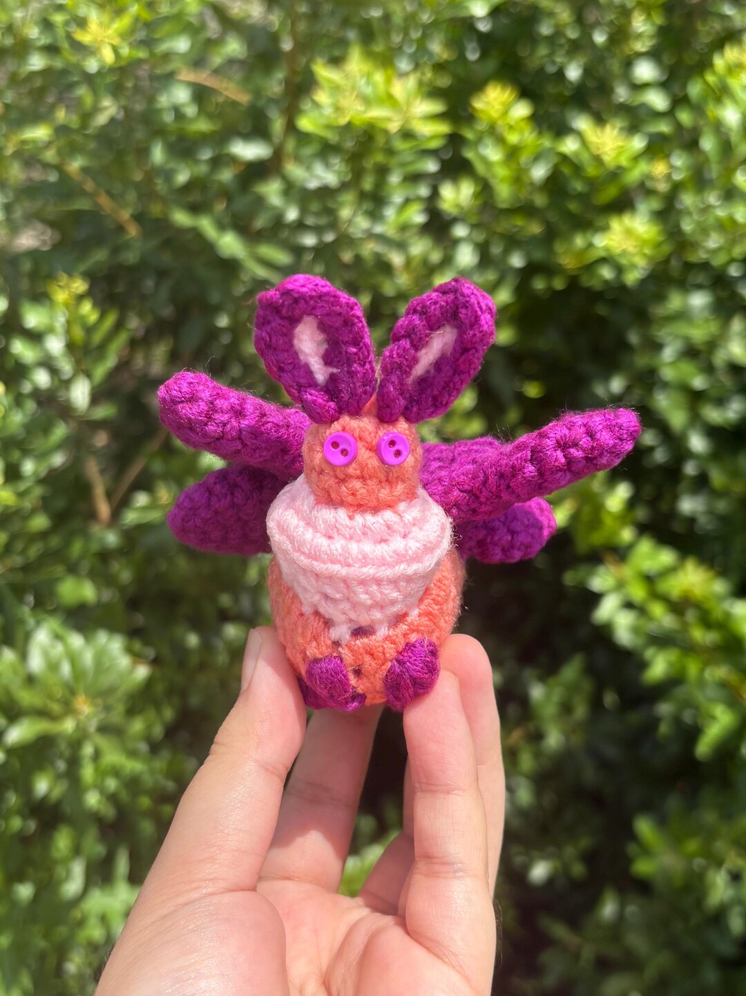 Mini Chunky Luna Moth Crochet Plush - Etsy