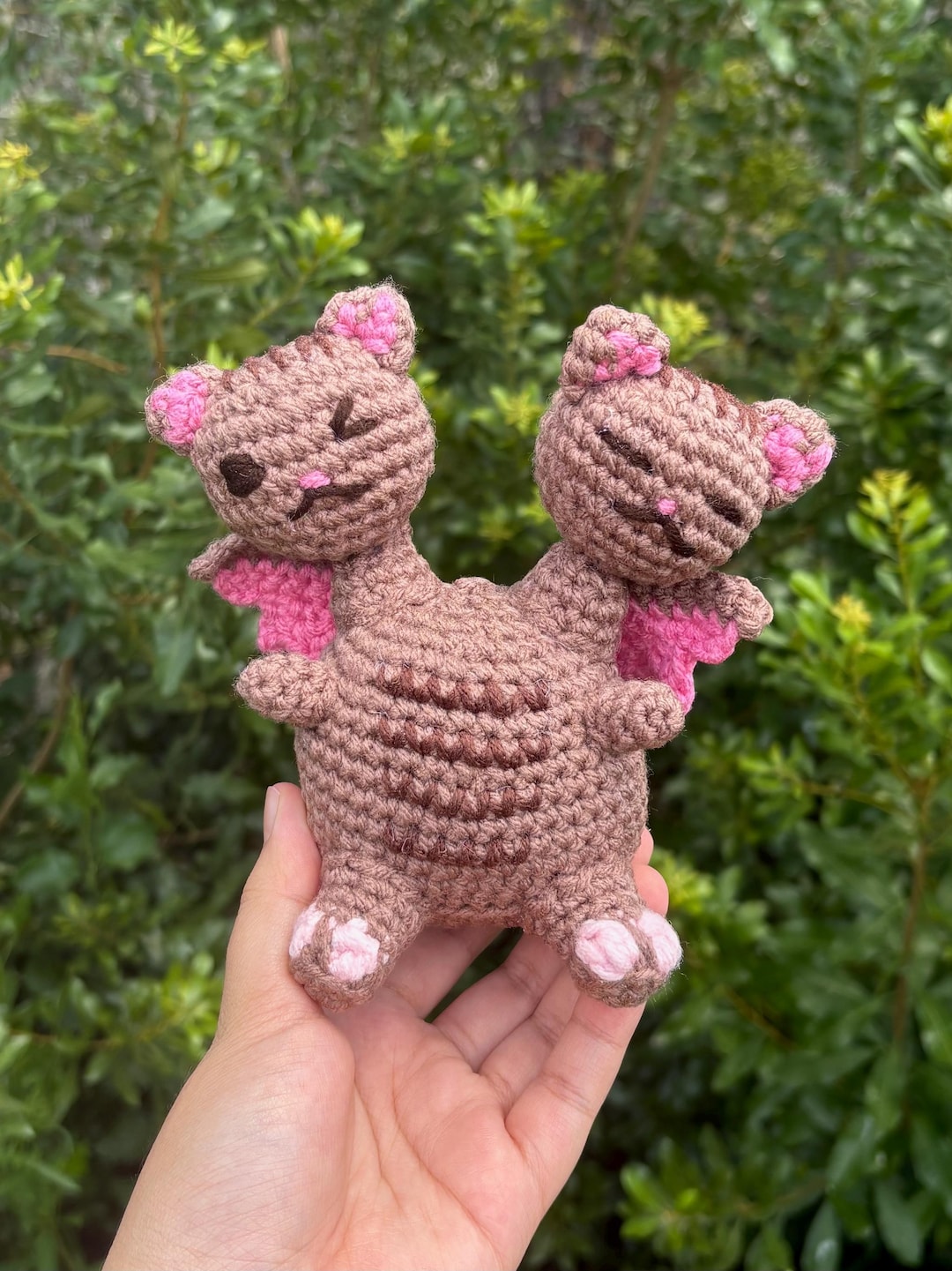 Two-headed Dragon Cat Crochet Plush - Etsy