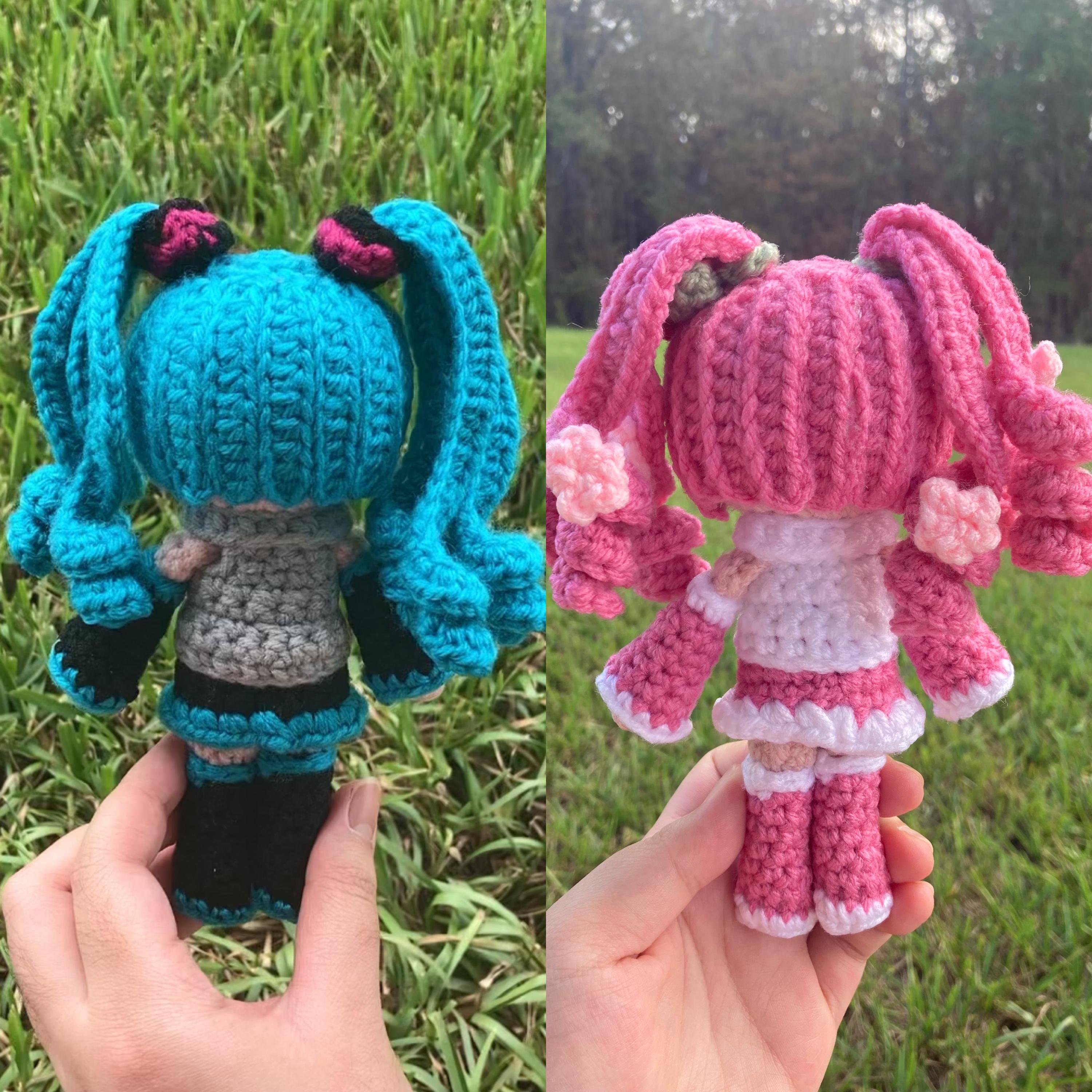 Hatsune Miku Sakura Miku Crochet Doll Cute Vocaloid - Etsy