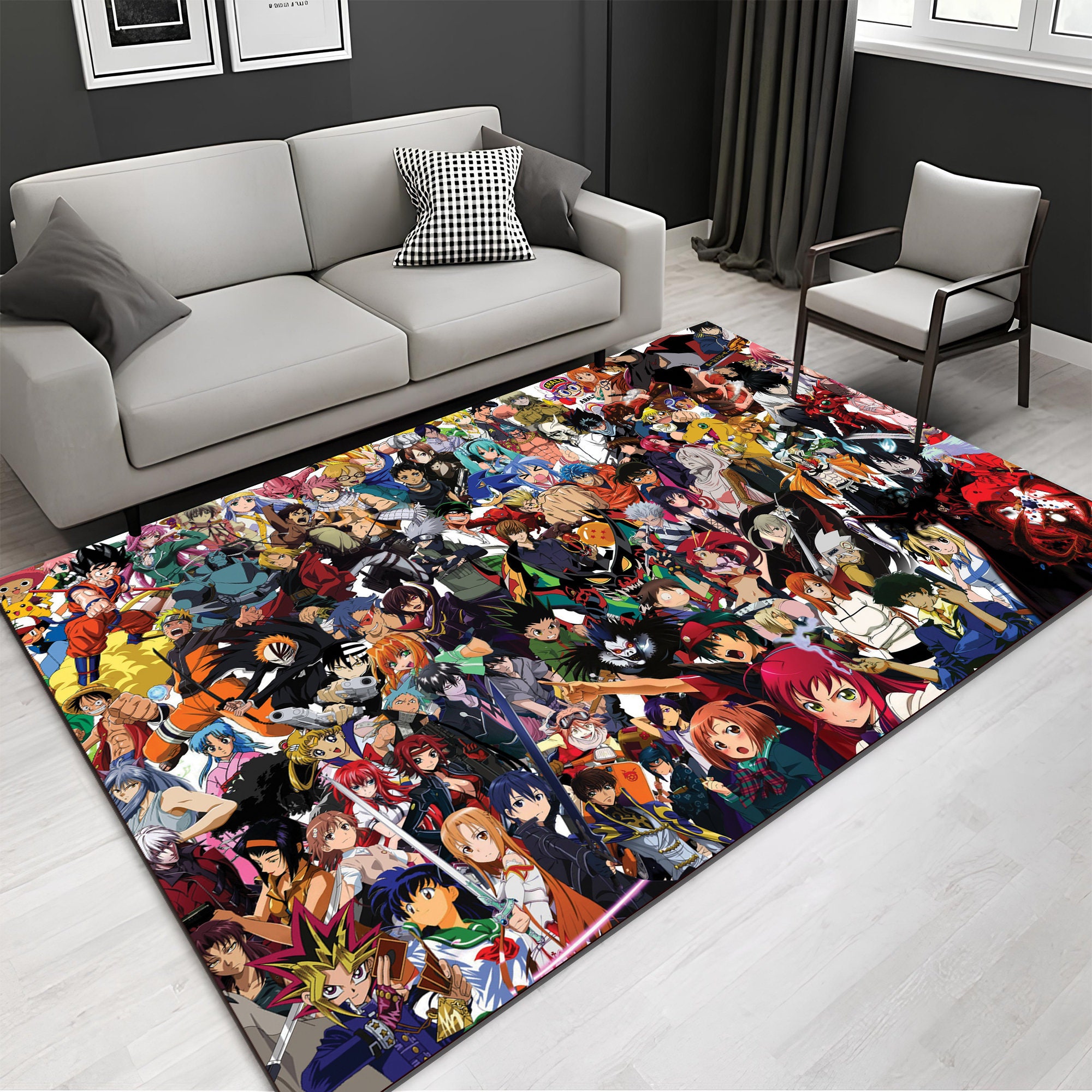 Anime Rug, Anime Characters Rug, Mix Rug, Anime Decor, Movie Decor ...