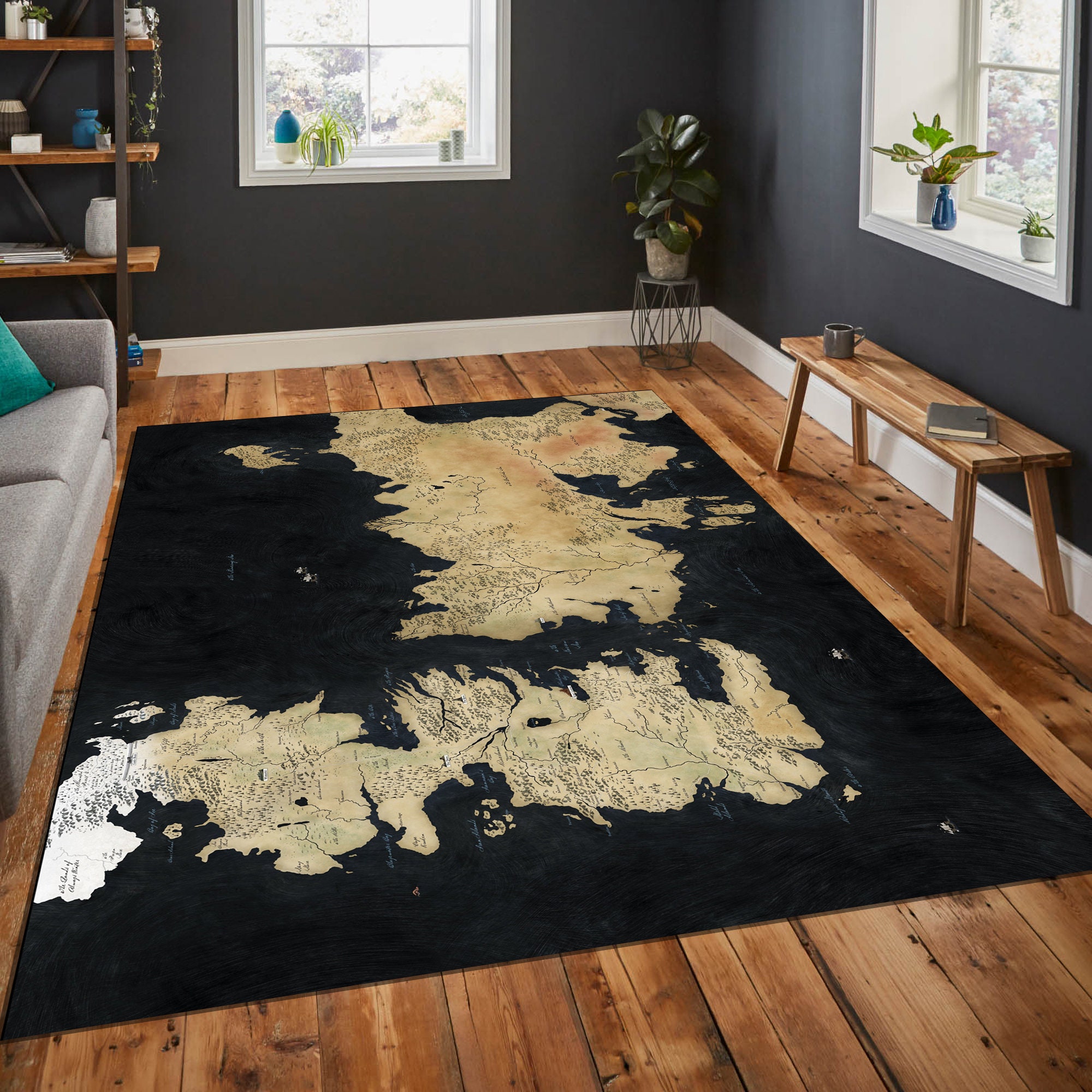 LOTR Rug,middle Earth Map Rug,lotr Map Rug,map Rug,awesome Rug,unique ...