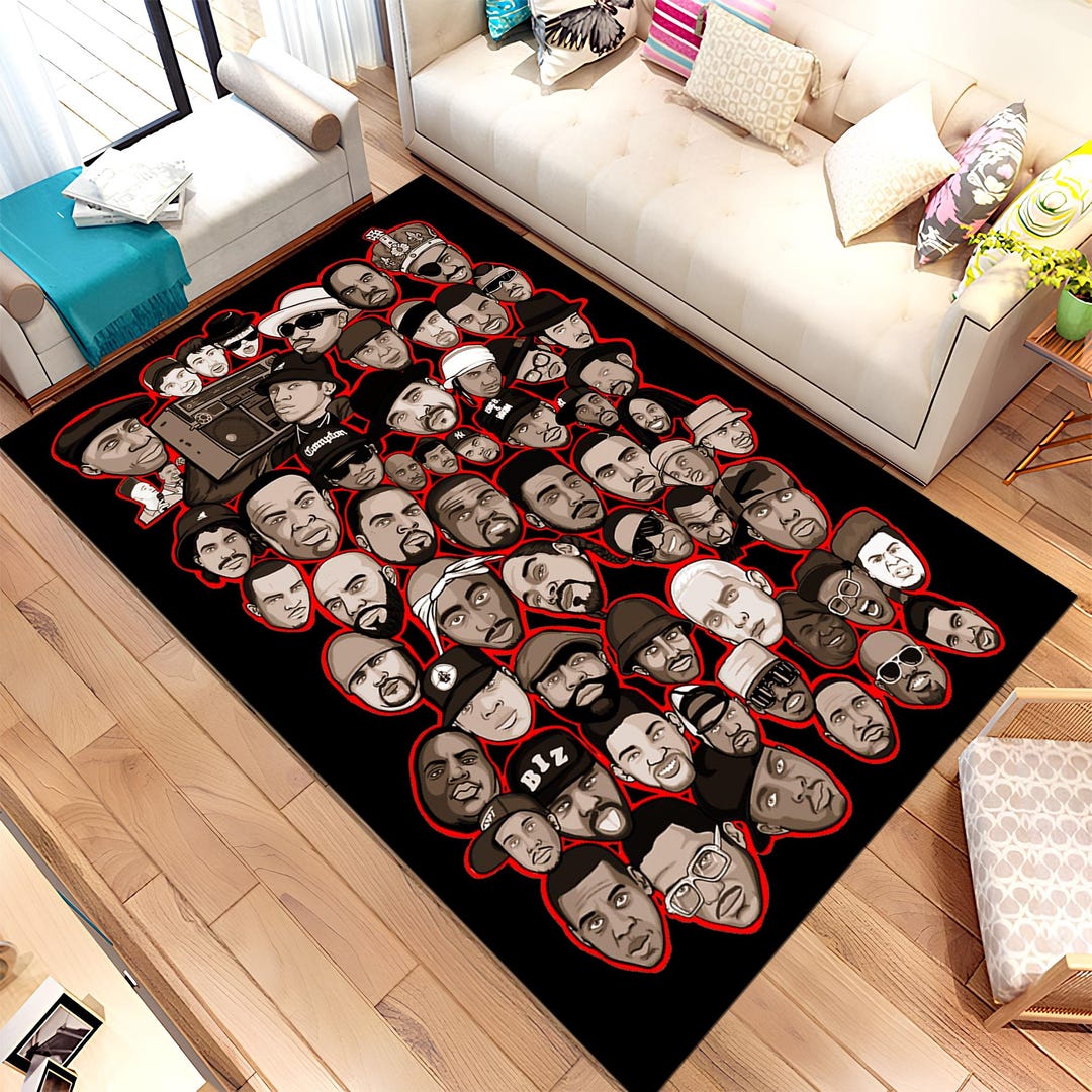 Rap Legends Collage Rug: Music Room Decor - Etsy