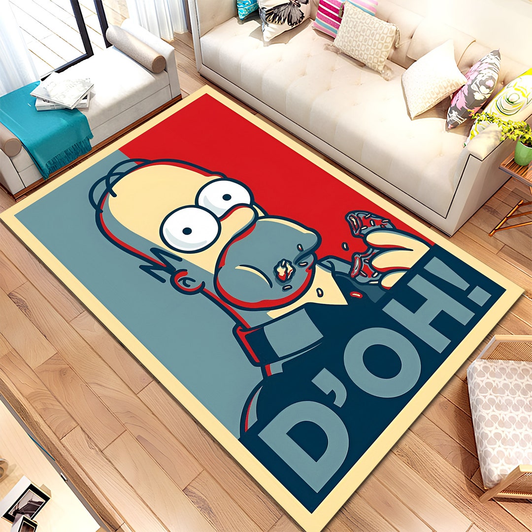 The Simpsons,simpsons Rug,pop Art Rug,colorful Rug,unique Rug Rug ...