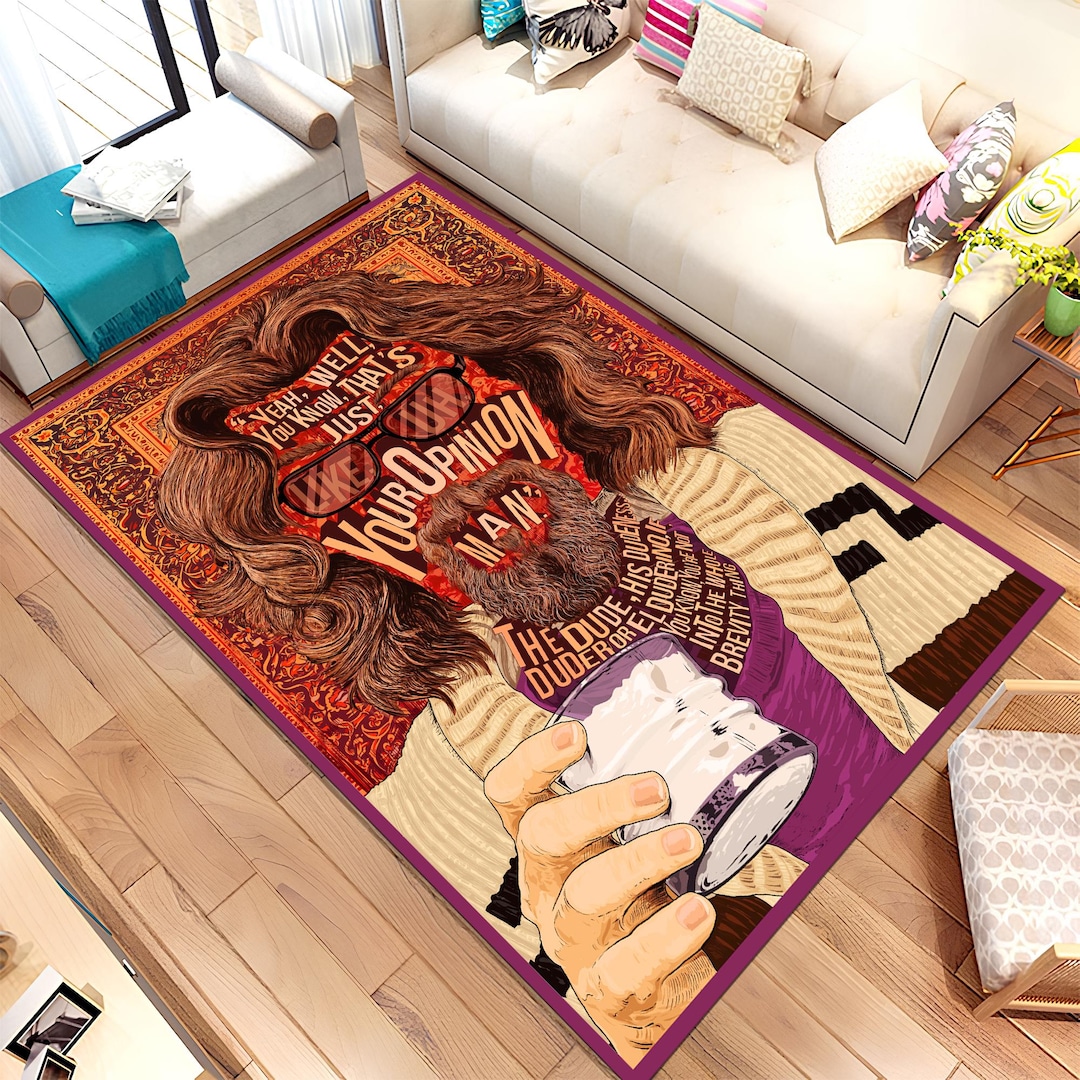 The Big Lebowski, Lebowski Rug, Movie Rug, Dude Rug, Living Room Rug ...