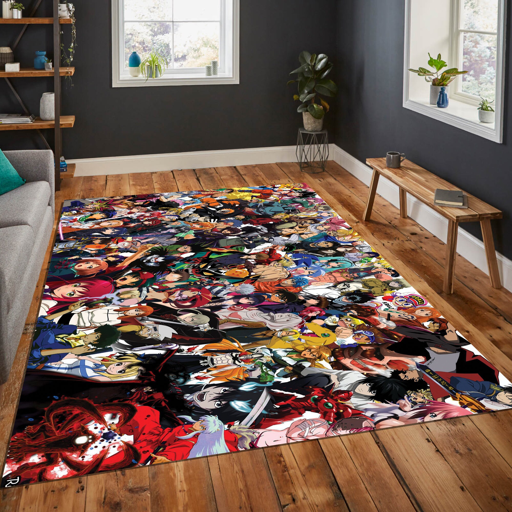 Anime Rug, Anime Characters Rug, Mix Rug, Anime Decor, Movie Decor ...