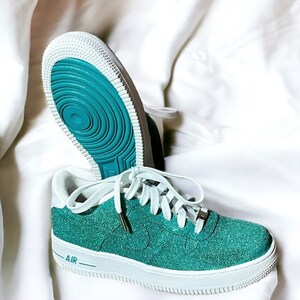 Custom Nike Air Force 1 Glitter/hand Painted - Etsy