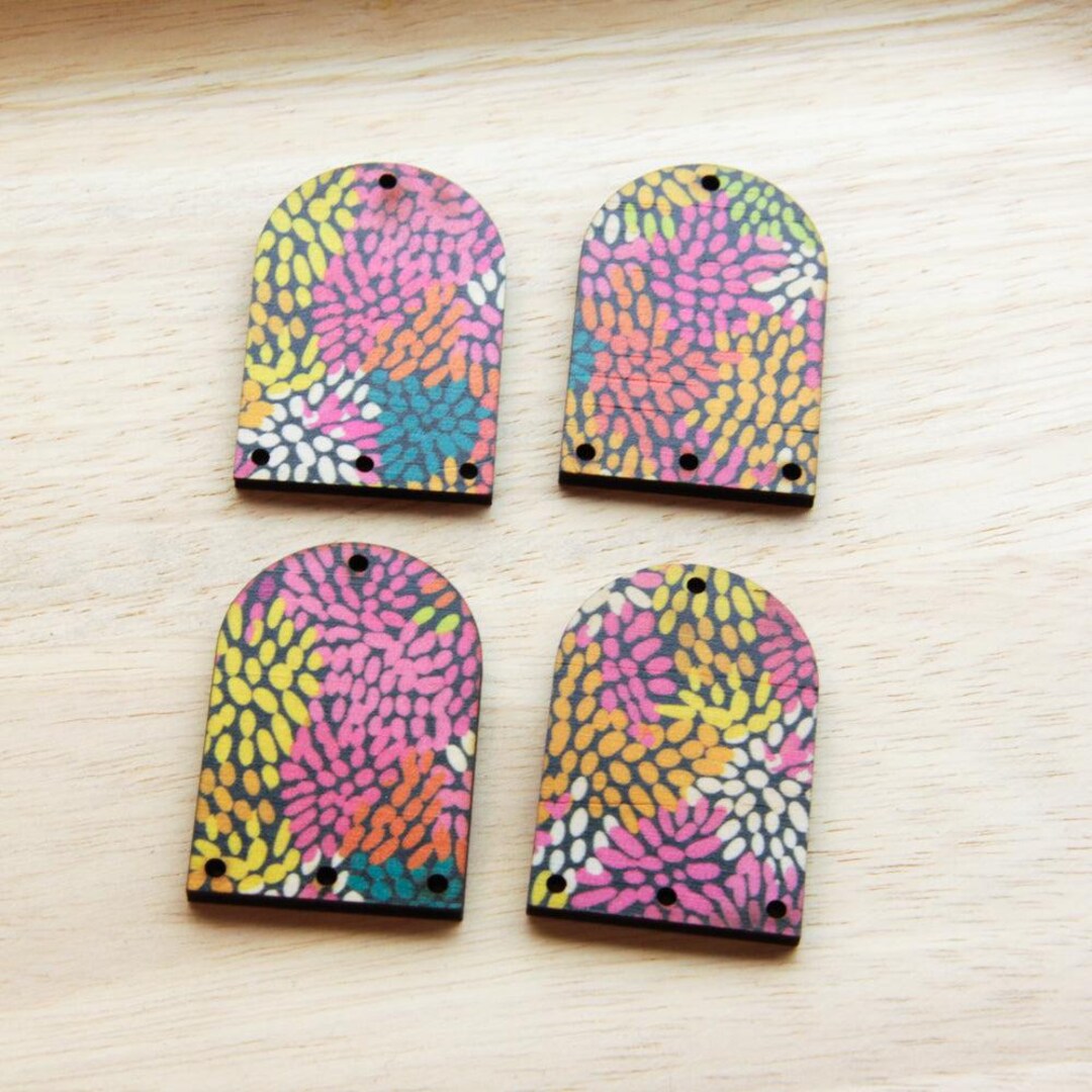 Wood - Arch Shape - 4 Holes - Transparent Print - Summer Nights - 18 ...