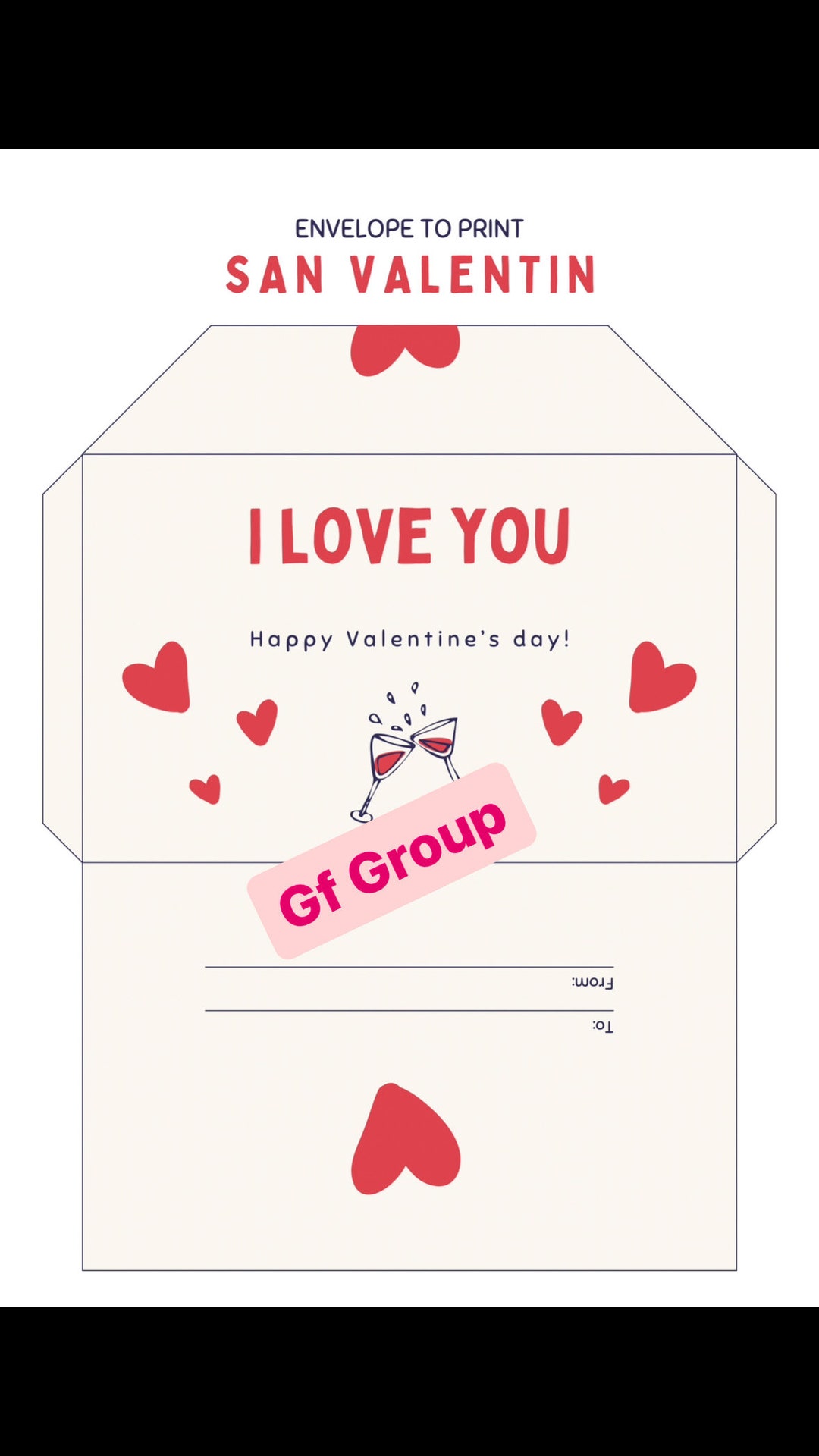 Envelope Template to Print Valentine's Day Gift Envelope to Print ...