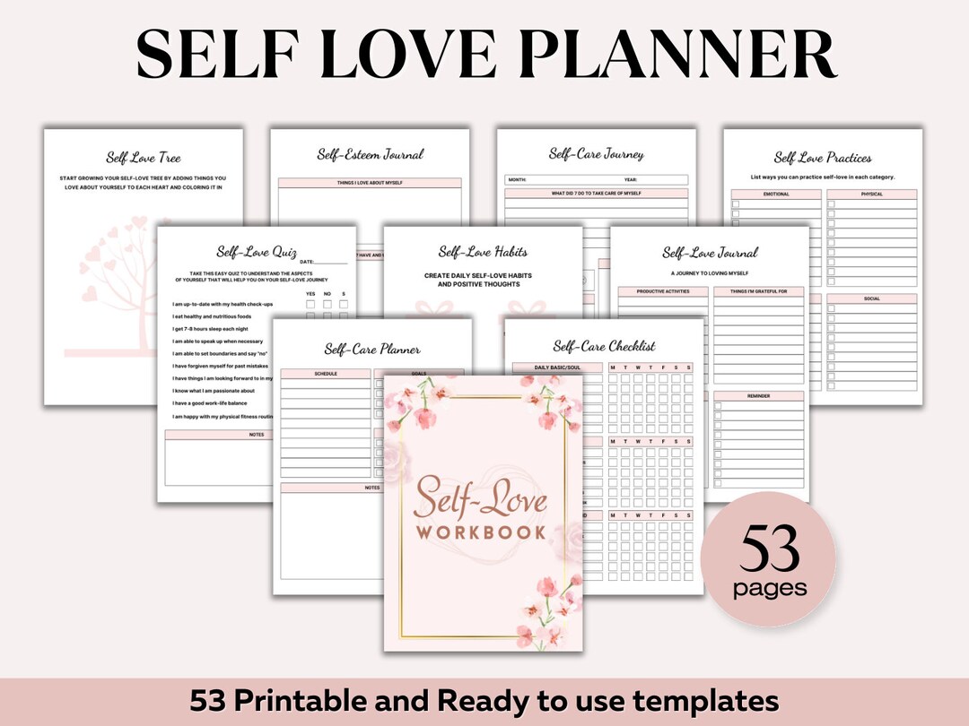 Self Care Journal Self Care Workbook Self Love Burnout Stress ...