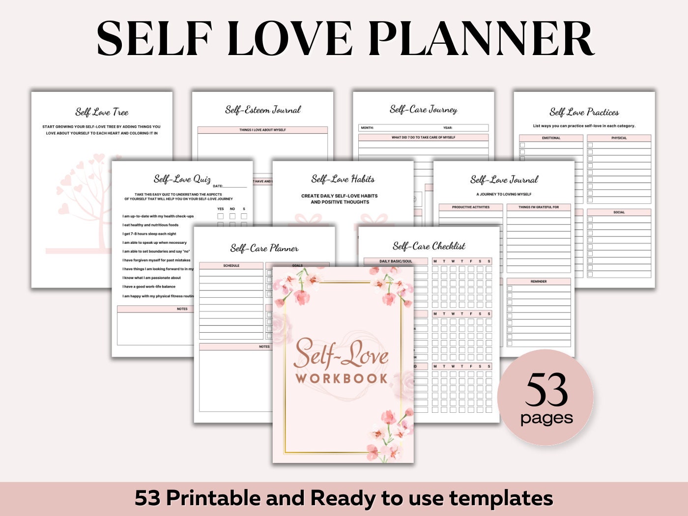 Self Care Journal Self Care Workbook Self Love Burnout Stress ...