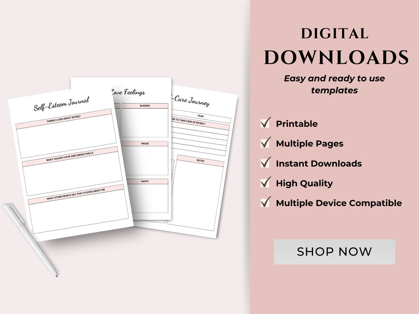 Self Care Journal Self Care Workbook Self Love Burnout Stress ...