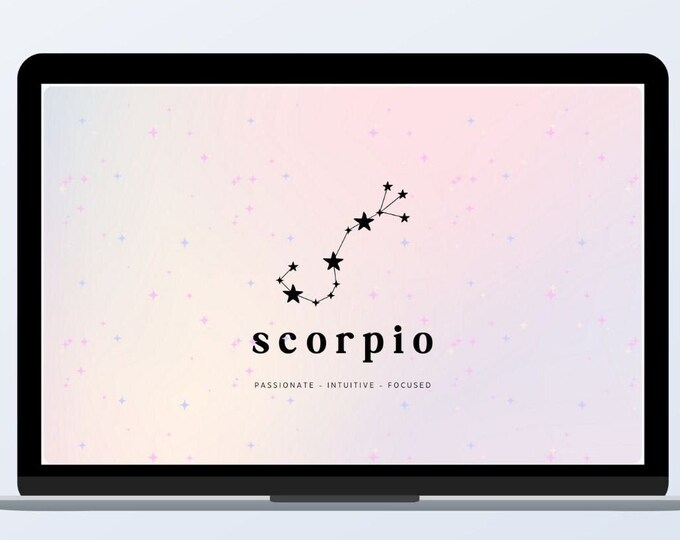 Scorpio Desktop Wallpaper Zodiac Desktop Wallpaper Aesthetic Desktop ...