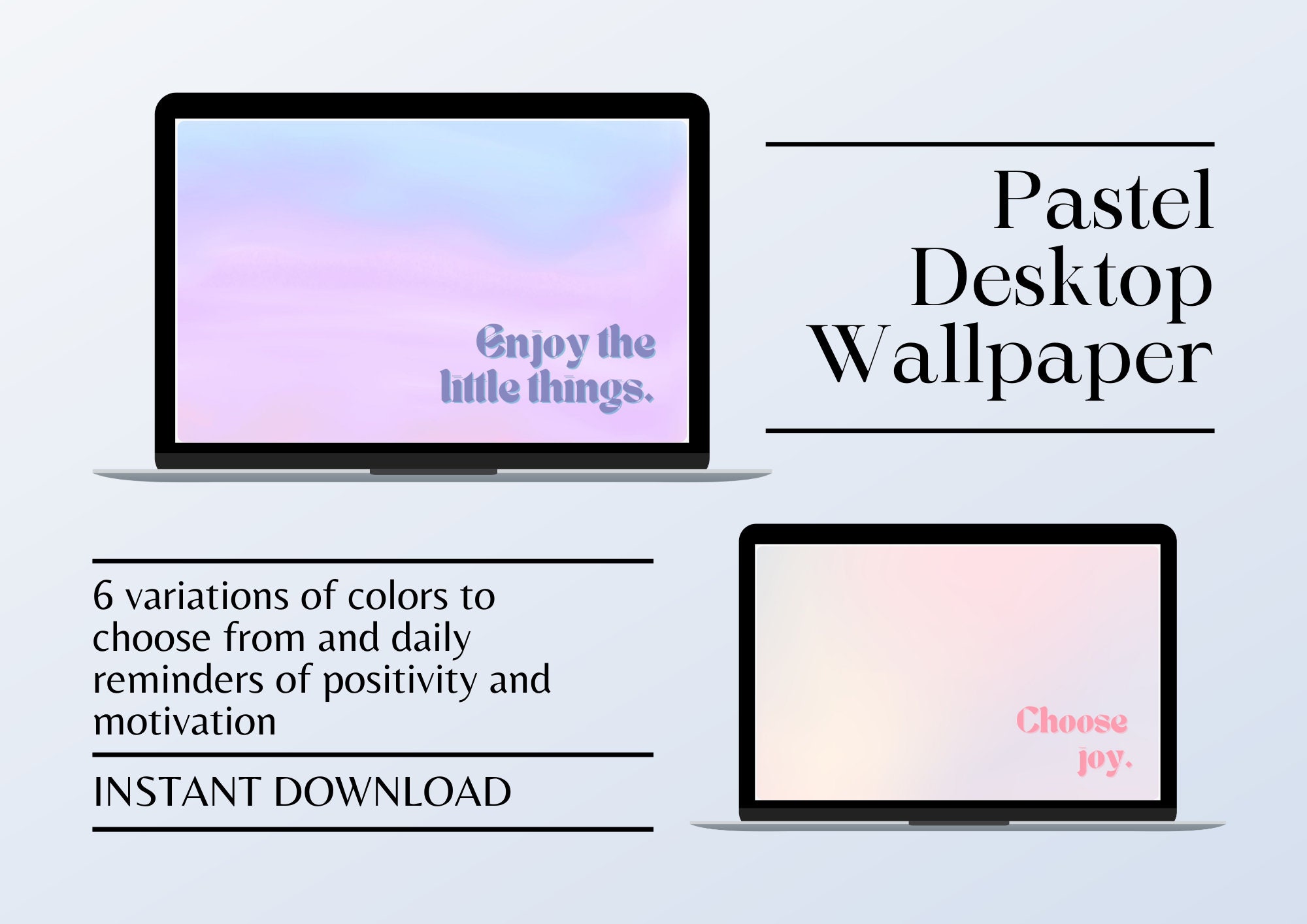 6 Pastel Desktop Wallpaper Motivational Desktop Wallpaper Aesthetic ...