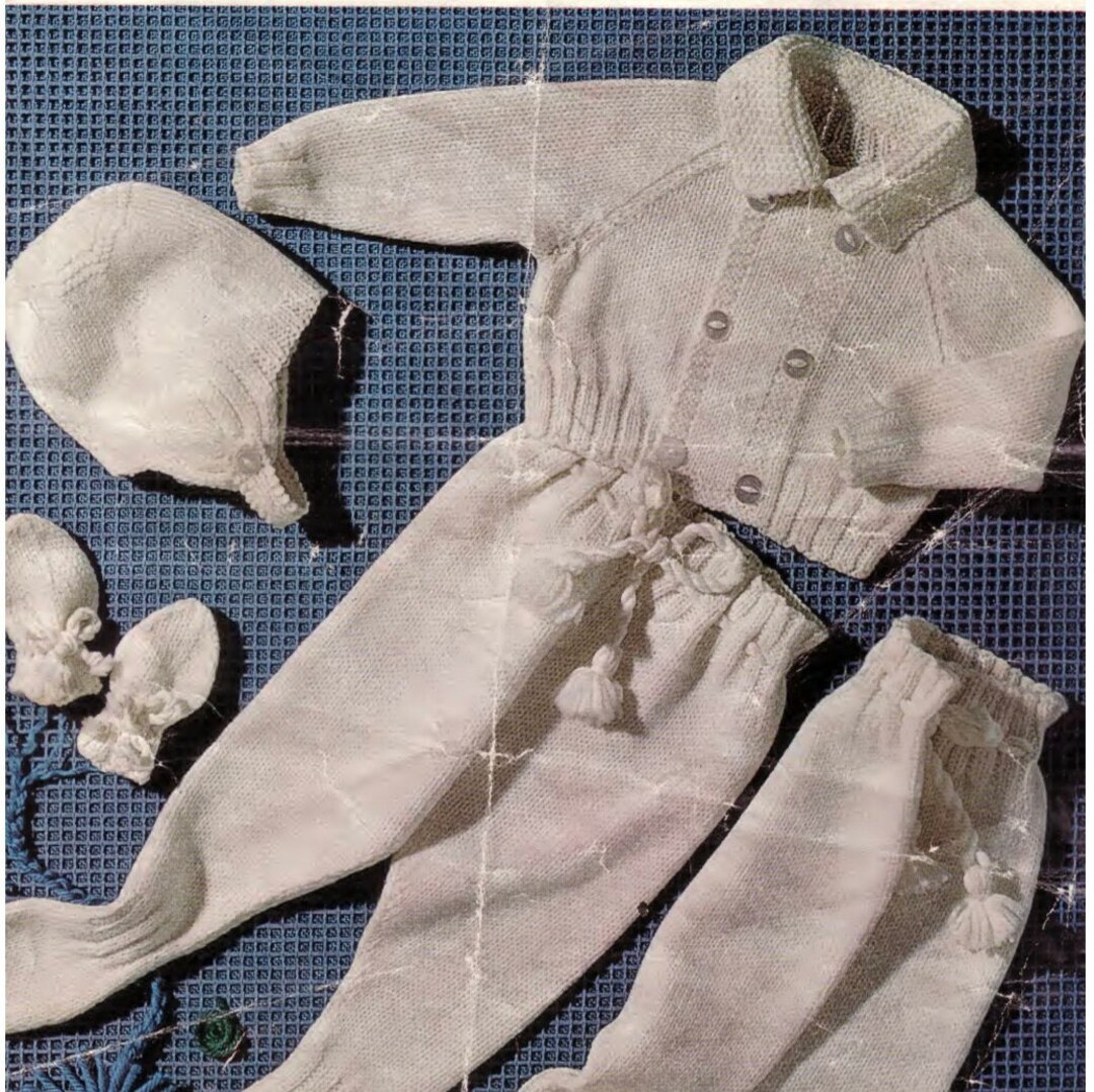 Vintage Baby Pram Set Knitting Pattern Instant Download PDF Handknit ...