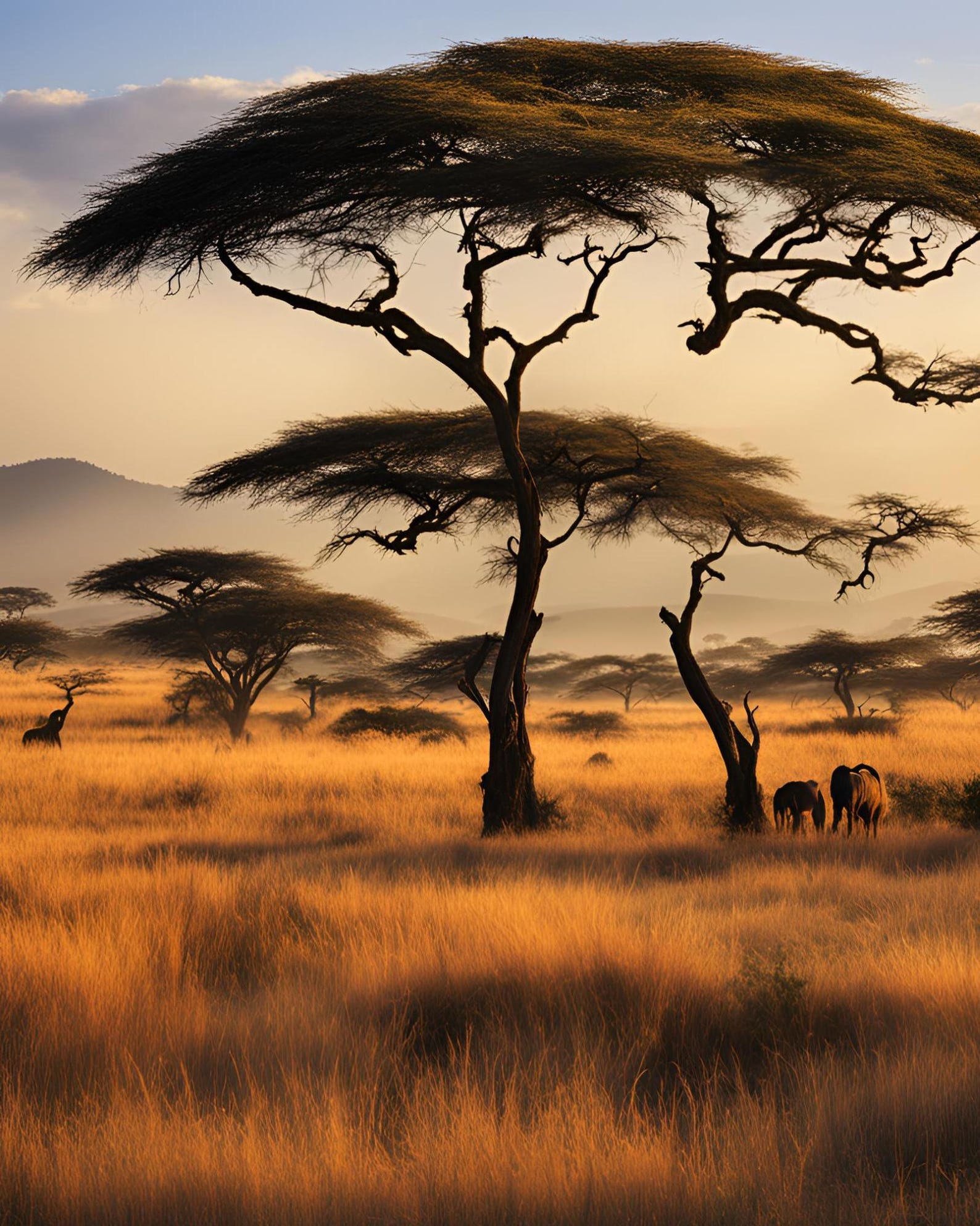 African Landscape Art, Black Art Print, Nature Art, Digital Art ...