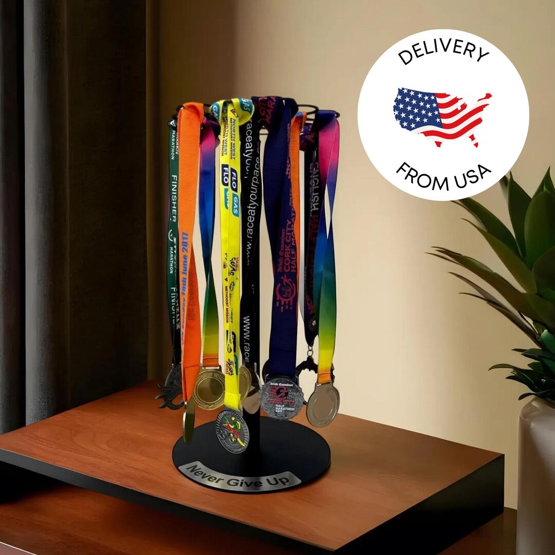 Custom Metal Medal Display, Vertical Running Medal Rack, Sports Award ...