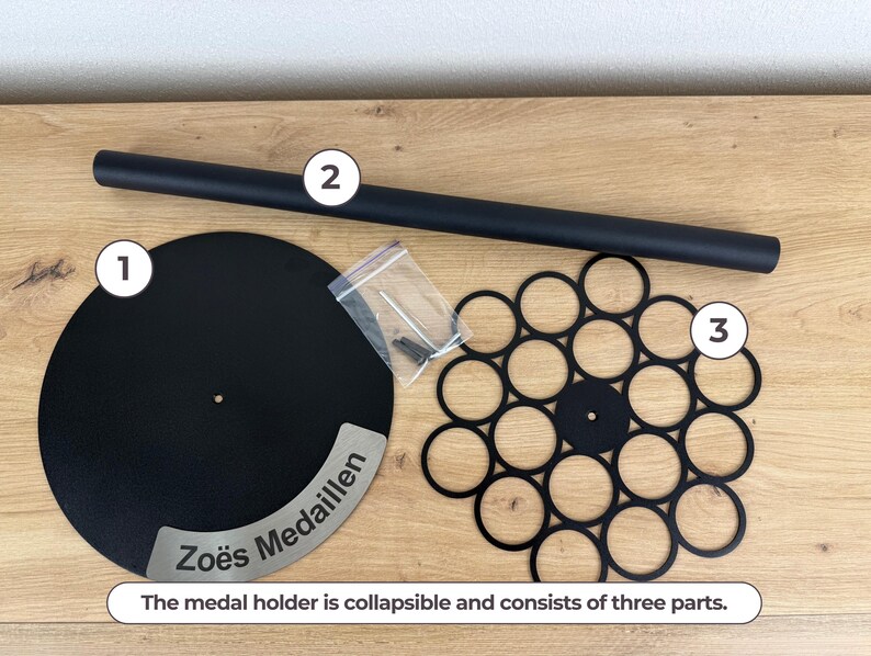 Metal Medal Display Stand, Award Holder, Sports Ribbon Organizer, Home ...