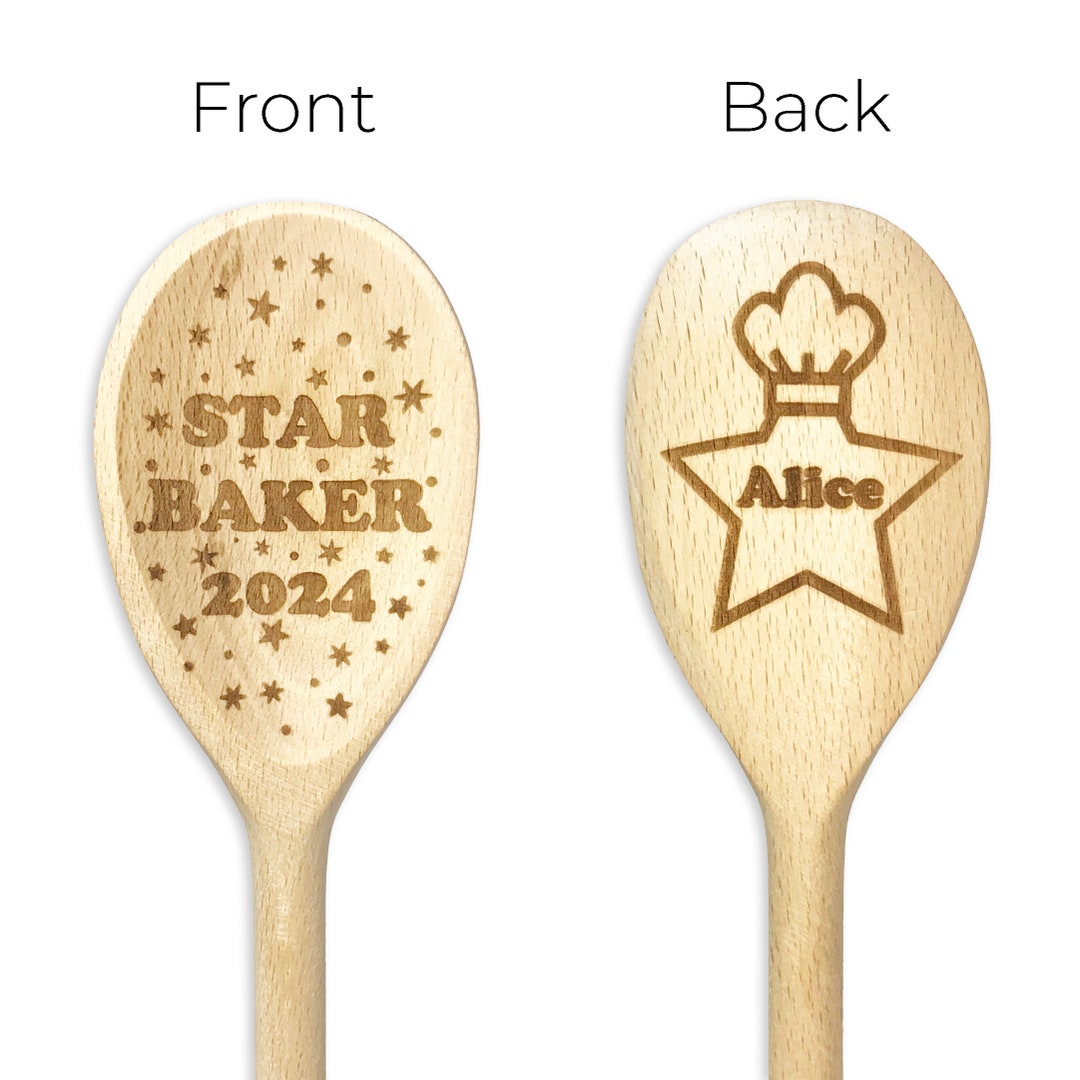 Star Baker Personalised Wooden Spoon Double Sided - Etsy